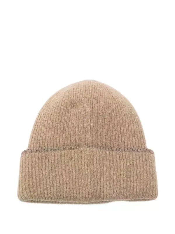 Jacquemus Ribbed Knit Beanie Hat - Neutrals