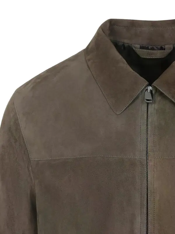 Brioni Suede Zip-up Jacket