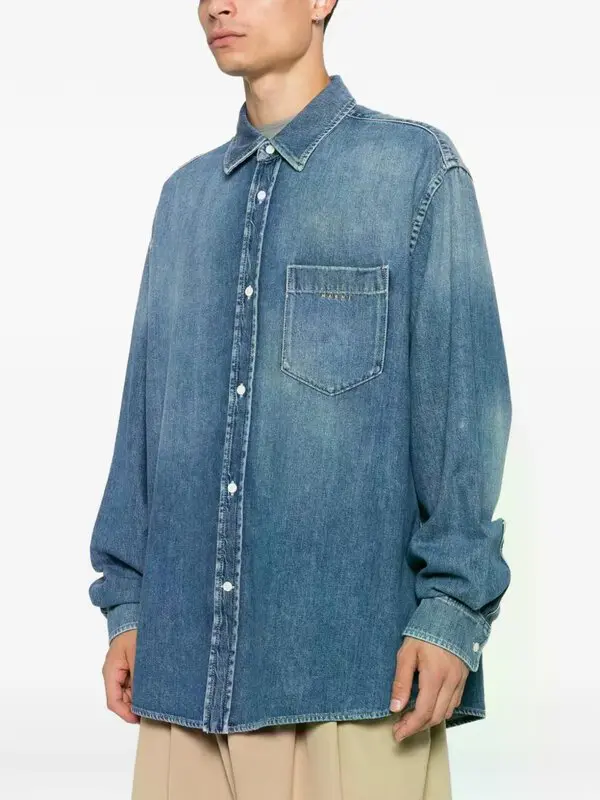 Marni Spread-collar Chest-pocket Shirt