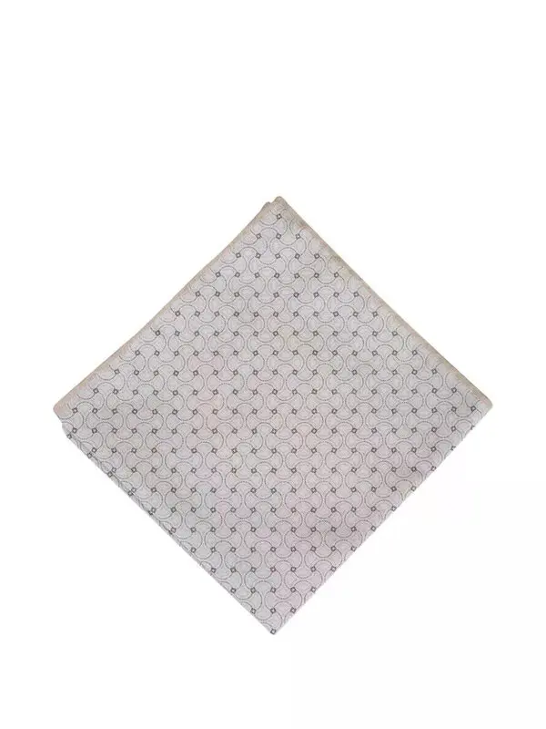 PAOLO ALBIZZATI Geometric-print Silk Pocket Scarf