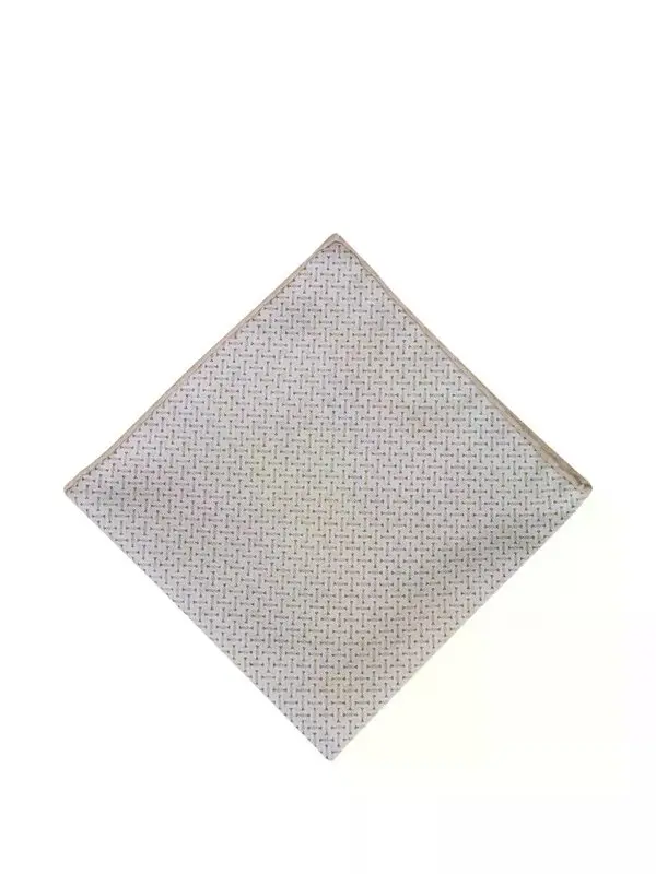 PAOLO ALBIZZATI Geometric-print Silk Pocket Scarf