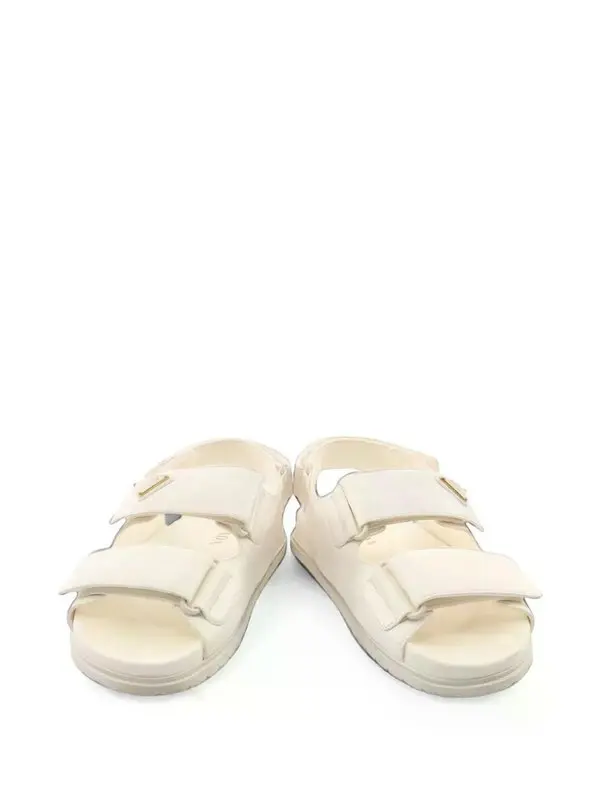 Prada Triangle Logo Touch-strap Sandals