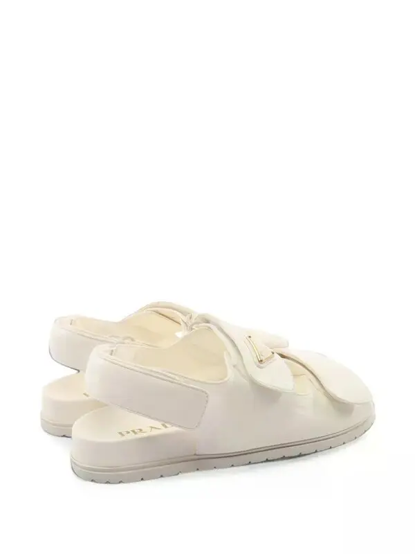 Prada Triangle Logo Touch-strap Sandals
