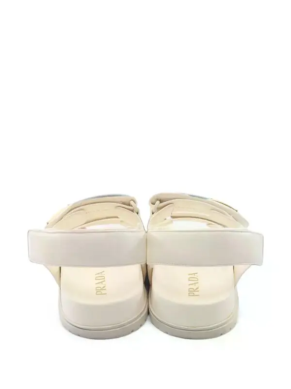 Prada Triangle Logo Touch-strap Sandals