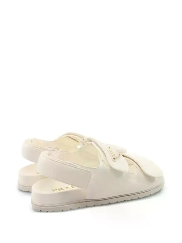 Prada Triangle Logo Touch-strap Sandals