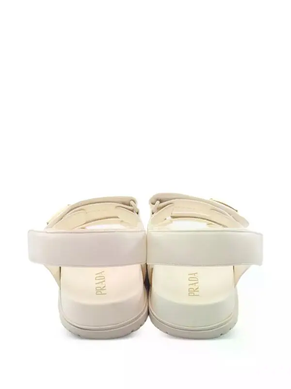 Prada Triangle Logo Touch-strap Sandals