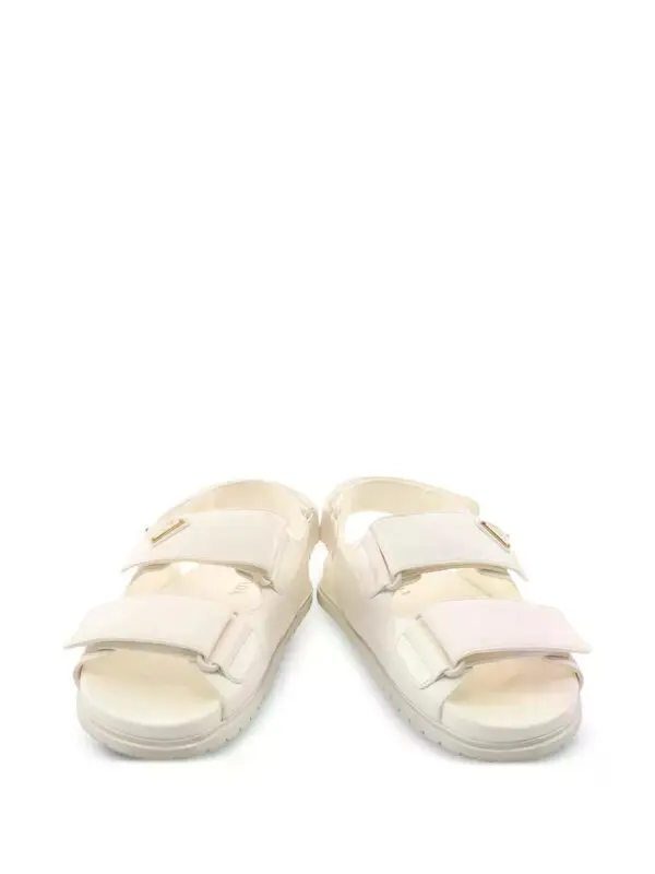 Prada Triangle Logo Touch-strap Sandals