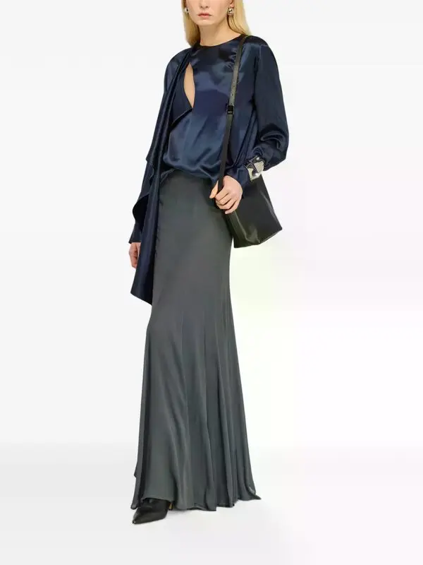 SEMICOUTURE Rachelle Panelled Flared Maxi Skirt