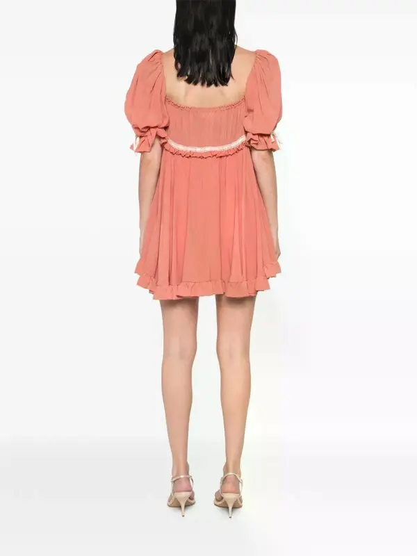 Chloé Ruffled Silk Georgette Mini Dress