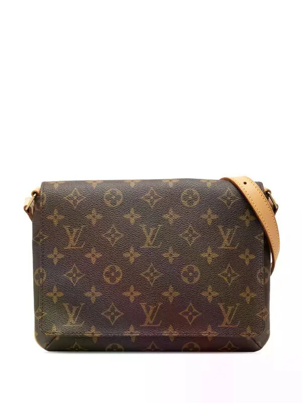 LOUIS VUITTON 2000 Monogram Musette Tango Short Strap Shoulder Bag - Brown