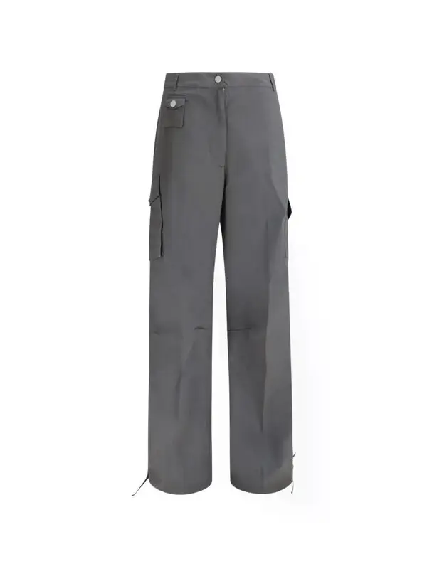 GANNI Patch-pocket Cargo Pants - Grey