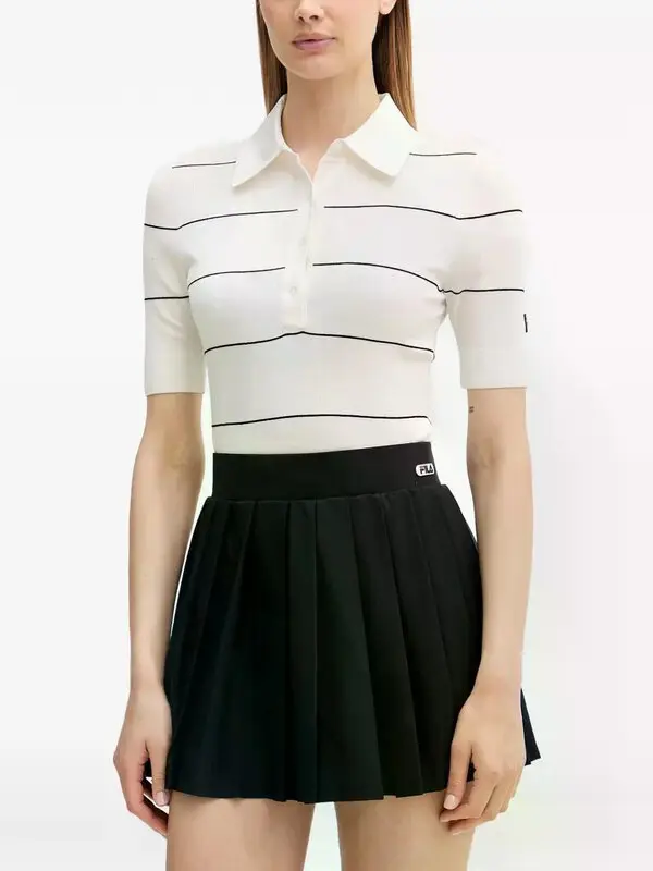 FILA Montecarlo Striped Polo Shirt - White