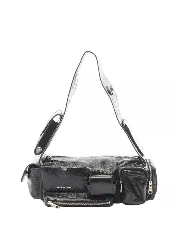 Balenciaga 2010-2026 Lambskin Superbusy Sling Bag Xs Shoulder Bag - Black