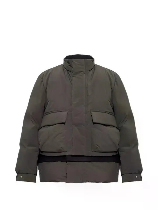 Sacai Layered-design Puffer Jacket - Grey