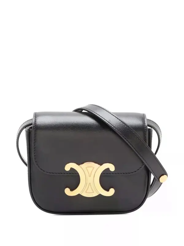 Celine 2000-2026 Mini Calfskin Claude Crossbody Bag - Black