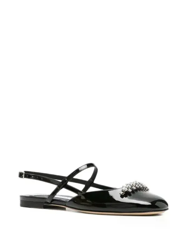 JIMMY CHOO Belinda Crystal-embellished Slingback Pumps