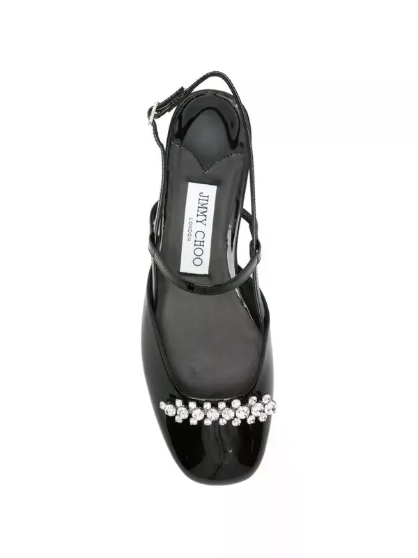 JIMMY CHOO Belinda Crystal-embellished Slingback Pumps