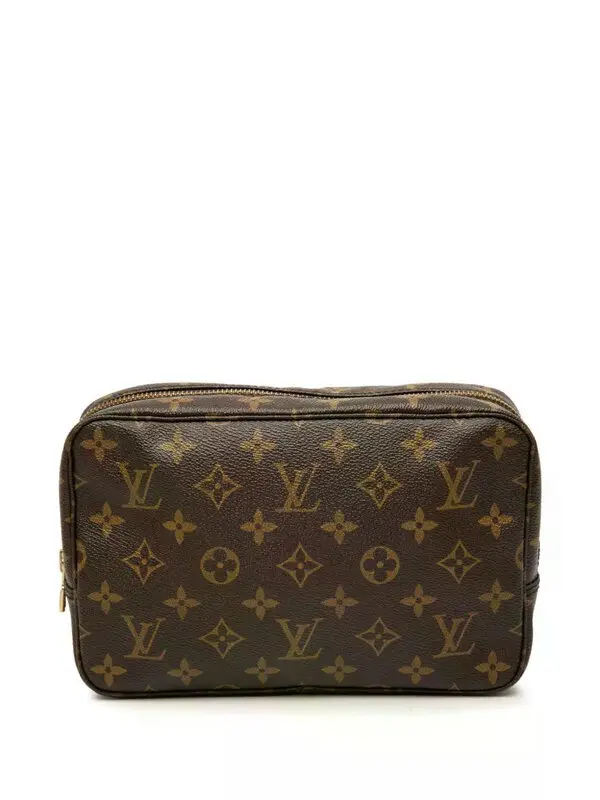 LOUIS VUITTON 1988 Monogram Trousse Toilette 23 Clutch Bag - Brown