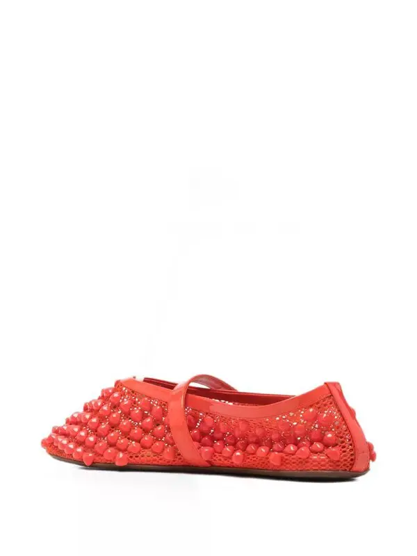 Alaïa Embellished Buckle-fastening Ballet Flats