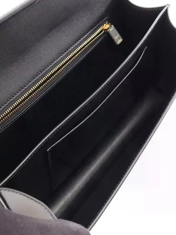 Celine 2020-2026 Medium Shiny Calfskin Triomphe Folio Bag Satchel