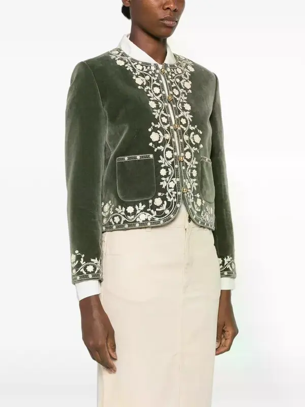 Celine Floral-embroidered Jacket