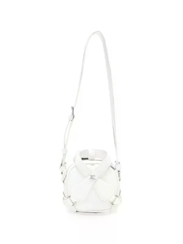 COURREGES Logo-plaque Tote Bag - White