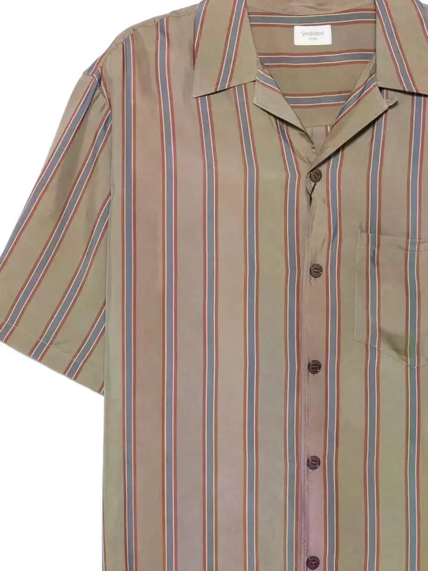 Saint Laurent Striped-pattern Chest-pocket Shirt