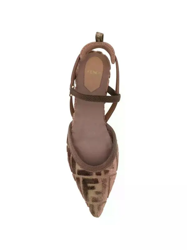 Fendi Ff-patterned Slingback Pumps