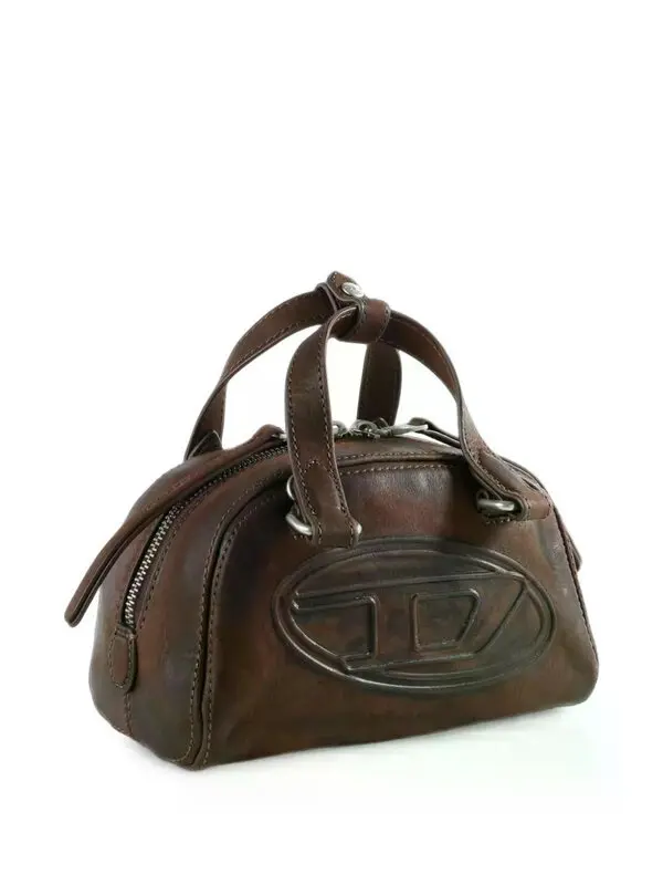 DIESEL® Oval D Leather Shoulder Bag - Brown