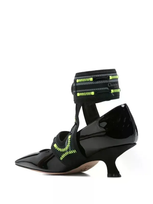 Dior Patent Leather Ankle Strap Pumps