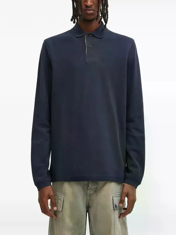 Barbour Essential Long-sleeve Polo Shirt - Blue