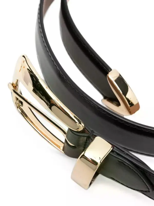 Khaite Benny Leather Belt - Black