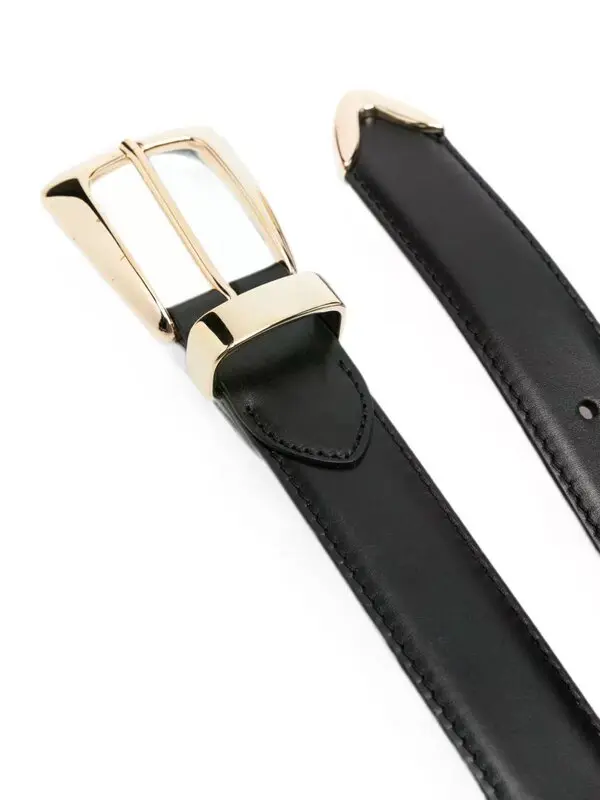 Khaite Benny Leather Belt - Black