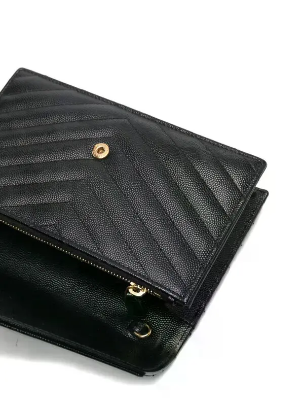 Saint Laurent Cassandre Chevron-quilted Leather Crossbody Bag
