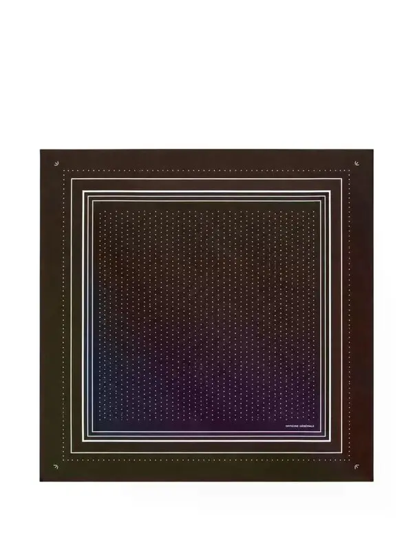 Officine Générale Polka-dot Wool Scarf - Brown