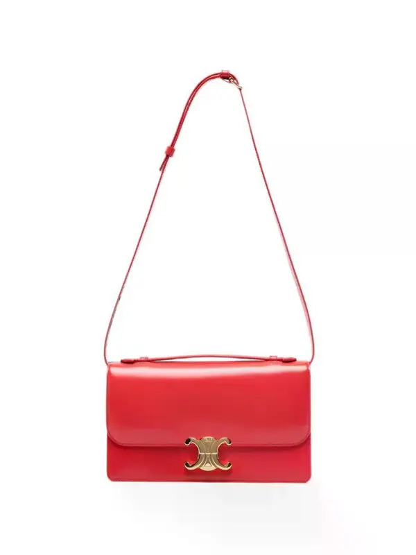 Celine Triomphe Folio Shoulder Bag - Red