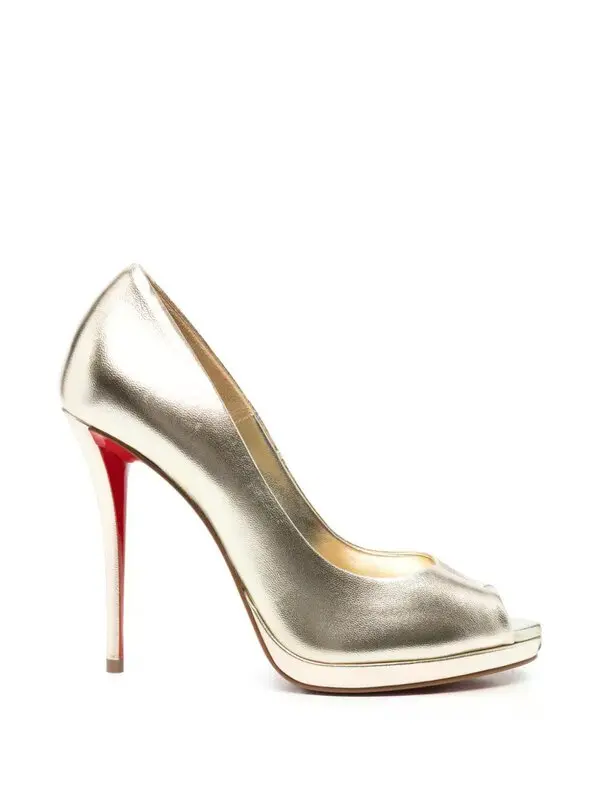 CHRISTIAN LOUBOUTIN Lady Z Peep-toe Heeled Sandals - Gold