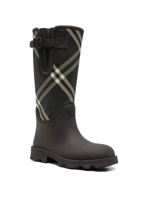 Burberry Check Side-buckle Rain Boots