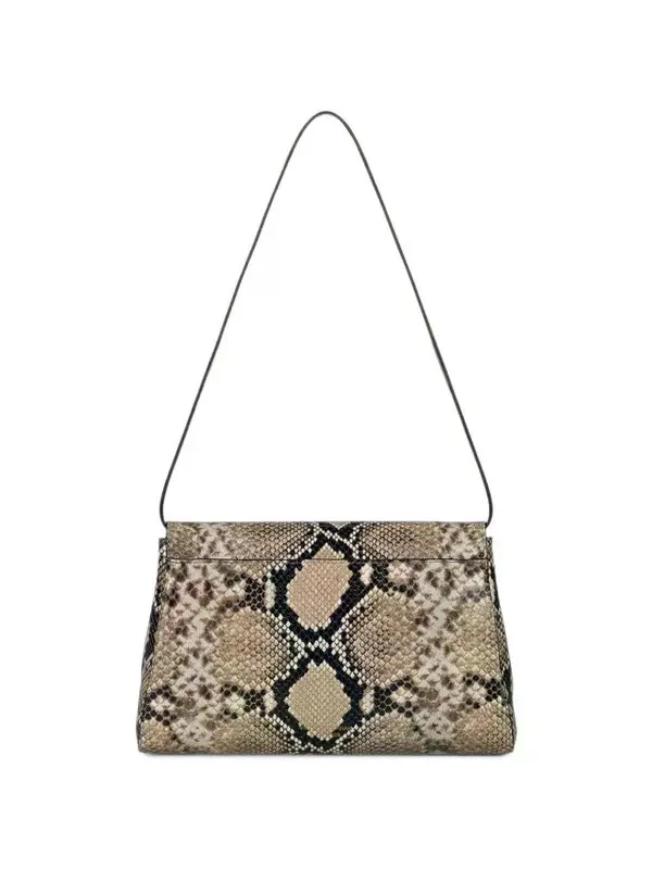 Victoria Beckham Dorian Trapeze Snake-print Shoulder Bag
