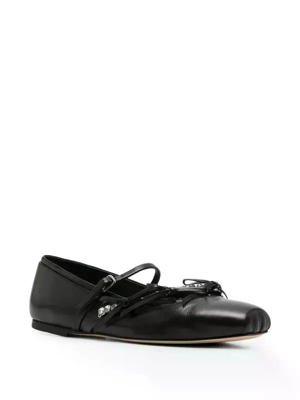 JIMMY CHOO Loli Embellished Ballet Flats - Black