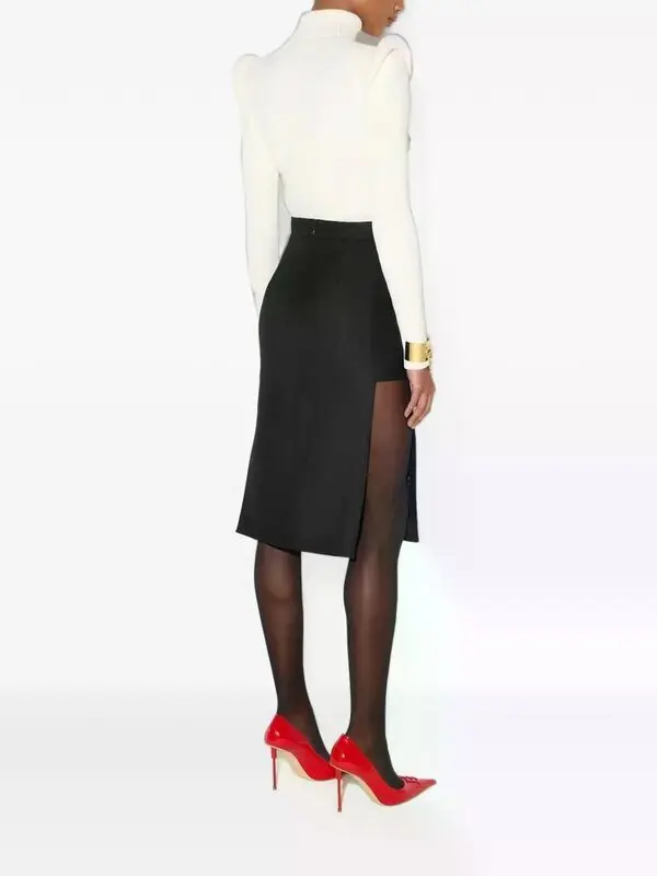 Elisabetta Franchi Knit Turtleneck Top With 3d Details