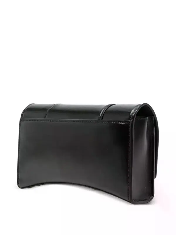 Balenciaga Hourglass Clutch Bag With Gold-tone B Logo