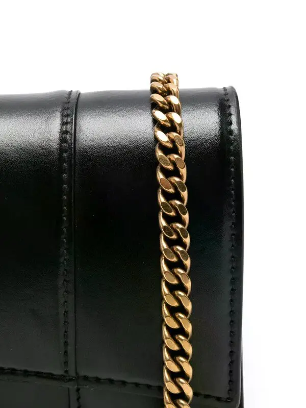 Balenciaga Hourglass Clutch Bag With Gold-tone B Logo
