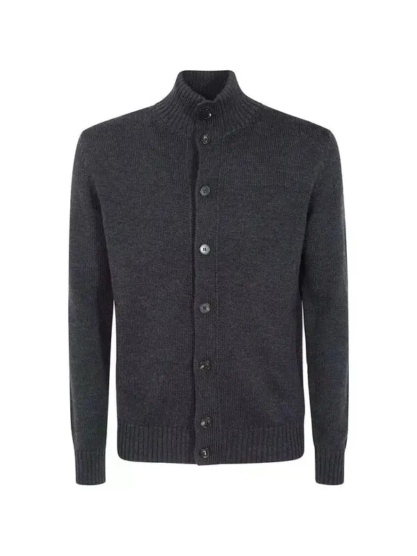 ZANONE High-neck Buttoned Cardigan - Grey