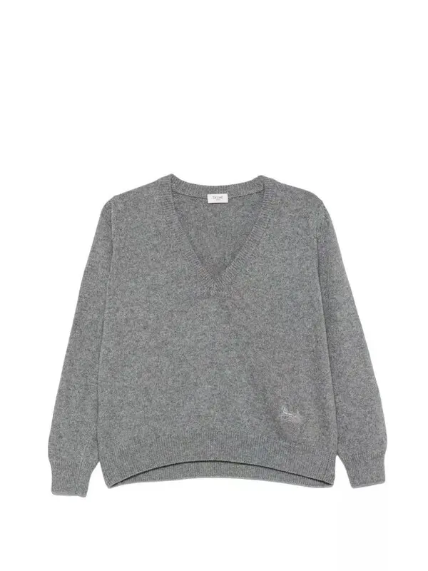 Celine V-neck Sweater - Grey
