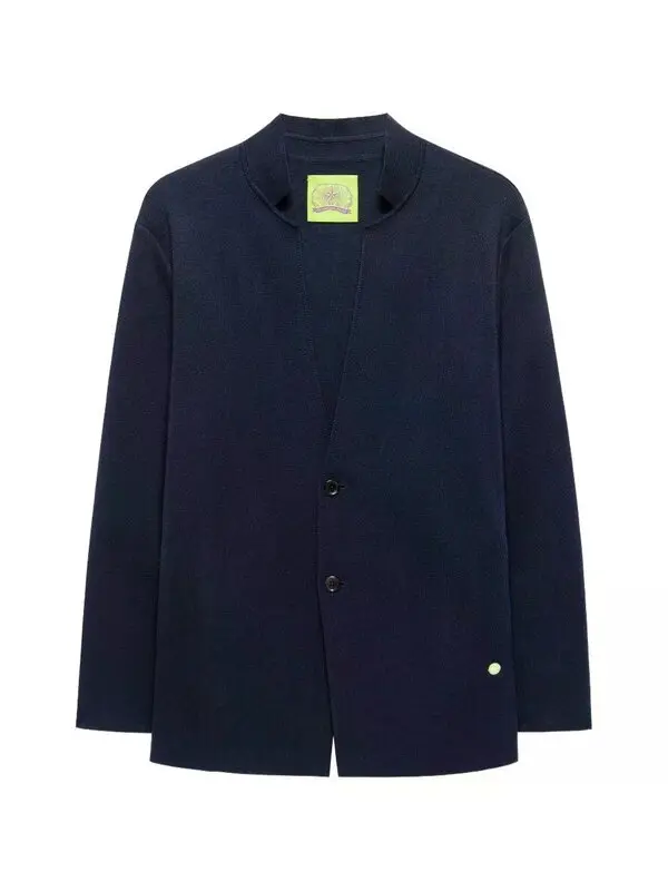 Shanghai Tang Silk-knit Mandarin-collar Blazer