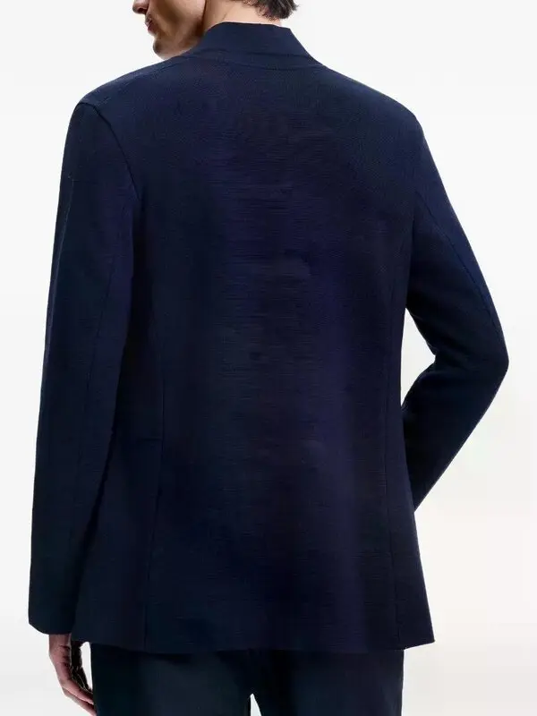 Shanghai Tang Silk-knit Mandarin-collar Blazer