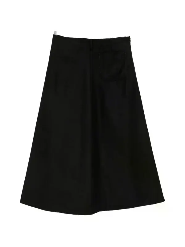 SUSANNE BOMMER Patch-pocket Midi A-line Skirt - Black