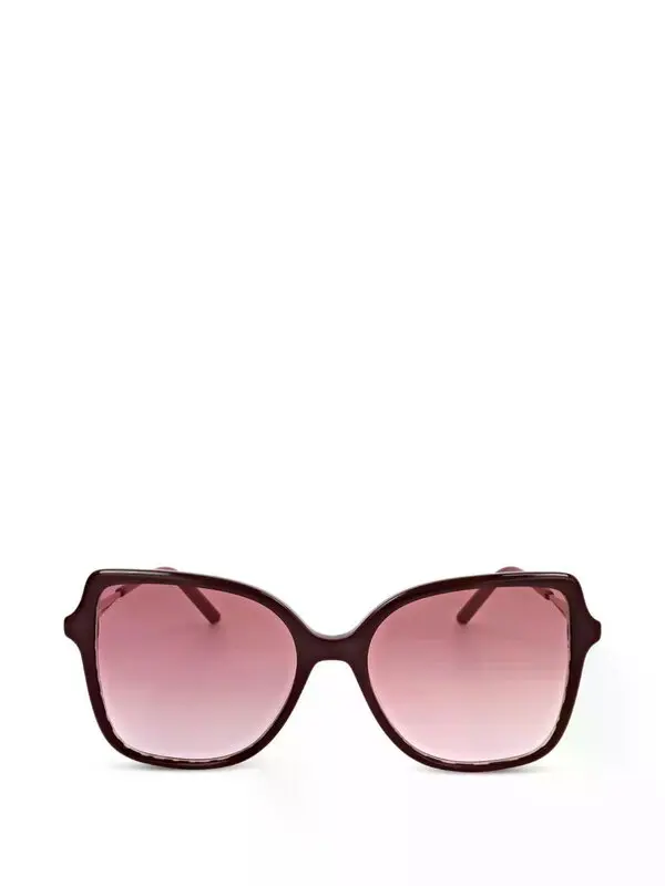 Carolina Herrera Geometric-frame Sunglasses - Red