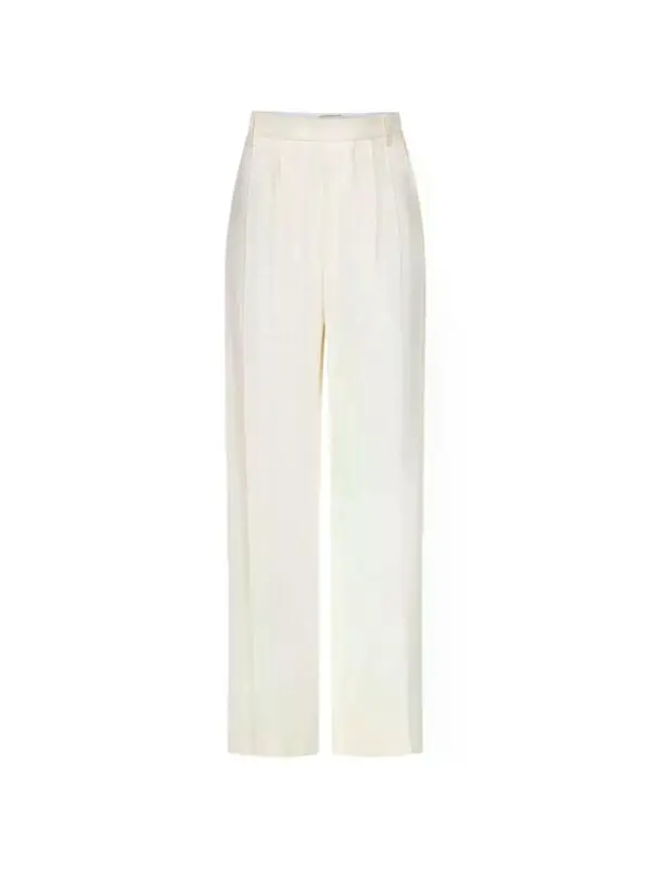 Victoria Beckham Relaxed Curved-leg Trousers - Neutrals